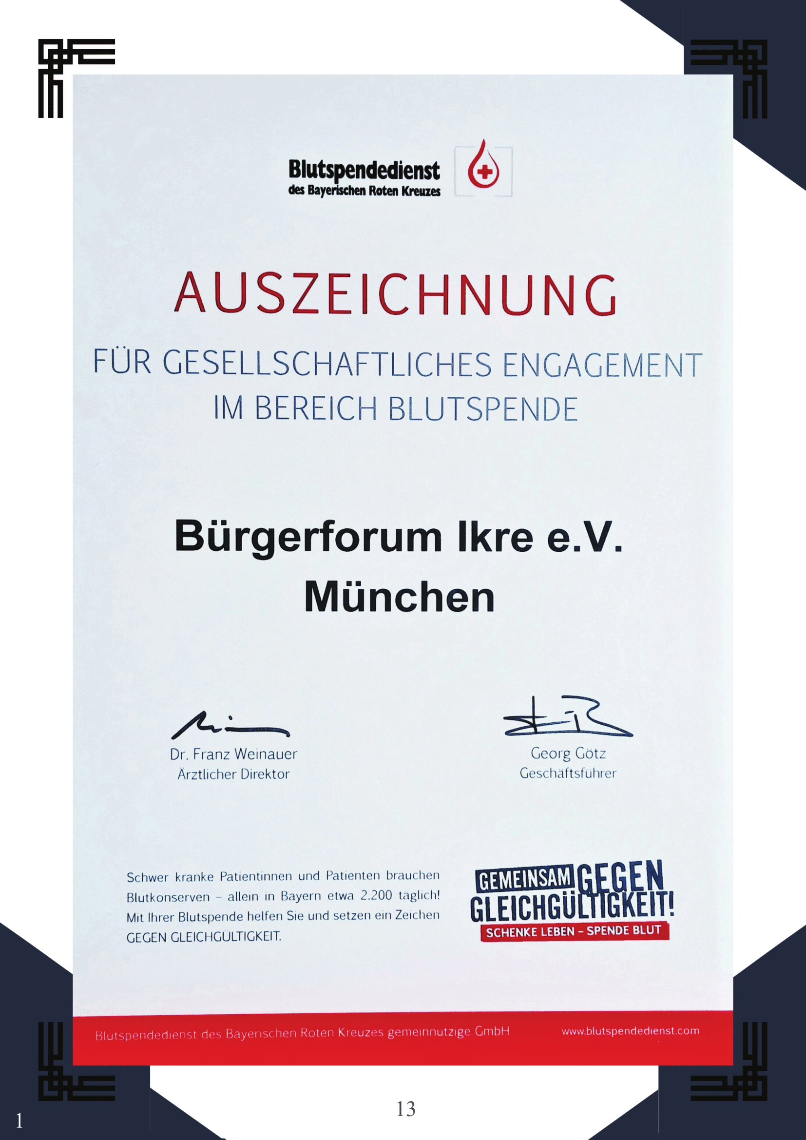 Auszeichnungen – IKRE München e.V.